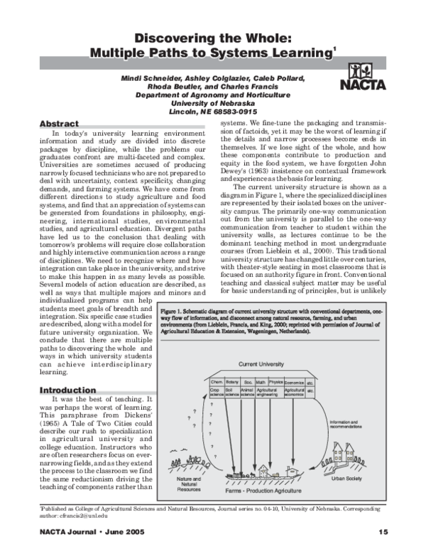 Pdf Discovering The Whole Multiple Paths To Systems Learning