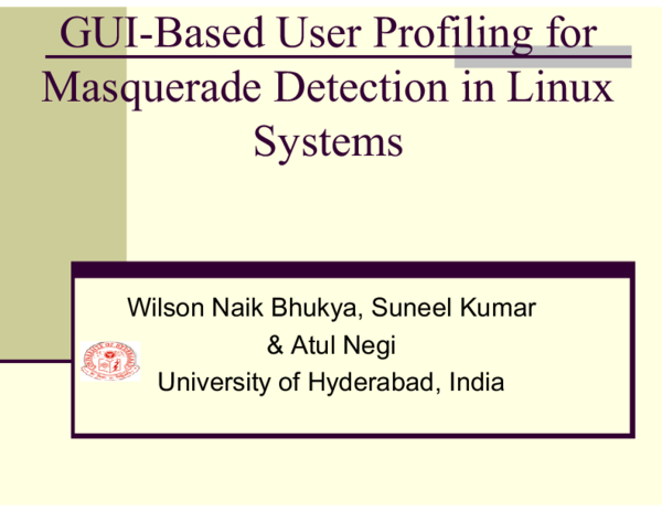 (PDF) Masquerade Detection in Linux Systems