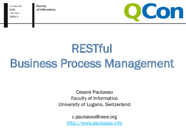 (PDF) RESTful Business Process Management