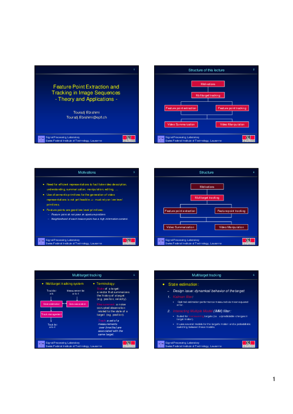 (PDF) Feature Point Extraction and Tracking in Image Sequences-Theory ...