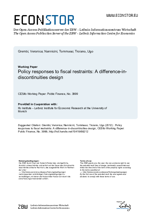 (PDF) Policy responses to fiscal restraints: A difference-in ...