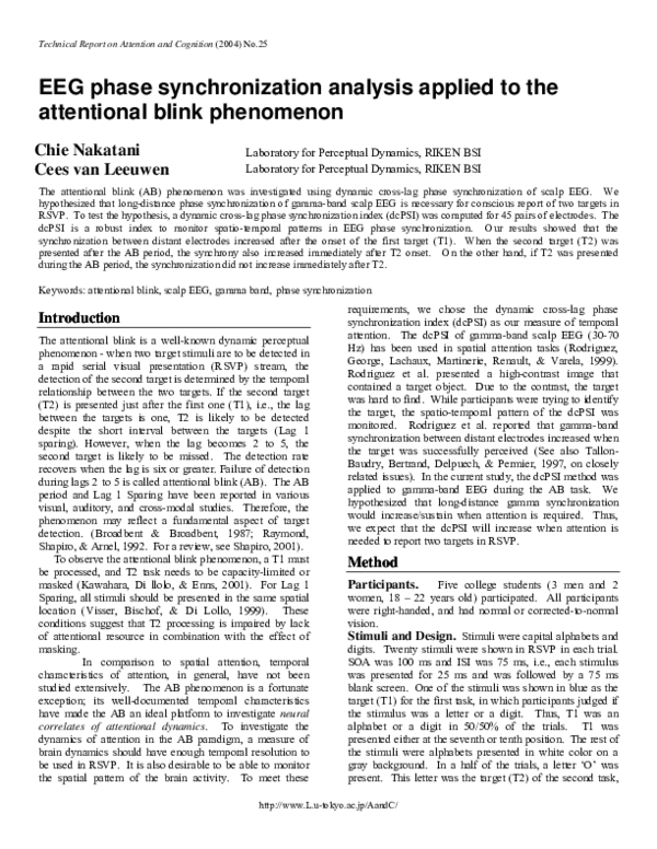 (PDF) Nakatani, C. & van Leeuwen, C. (2004). EEG phase synchronization analysis applied to the ...