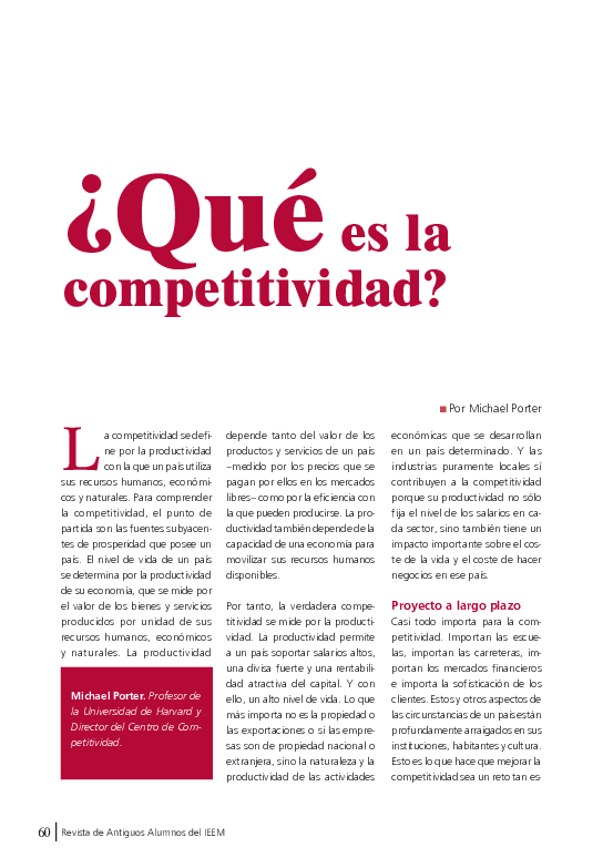 (PDF) ¿ Qué es la competitividad