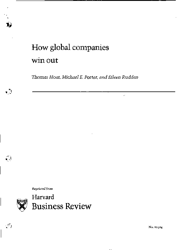 (PDF) How global companies win out