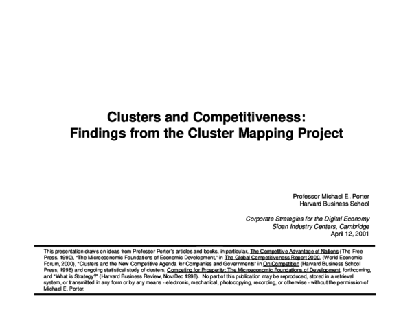 (PDF) Clusters and competitiveness: findings from the cluster mapping ...