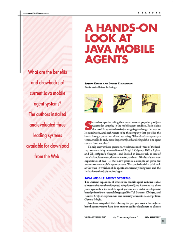 (PDF) A hands-on look at Java mobile agents