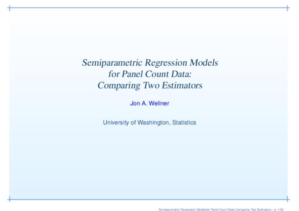 Pdf Semiparametric Regression Models For Panel Count Data Comparing