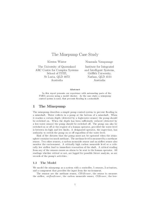 (PDF) The mine pump case study