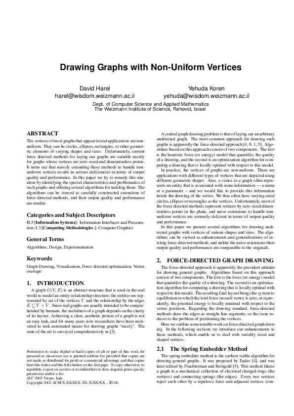 (PDF) Drawing graphs with non-uniform vertices