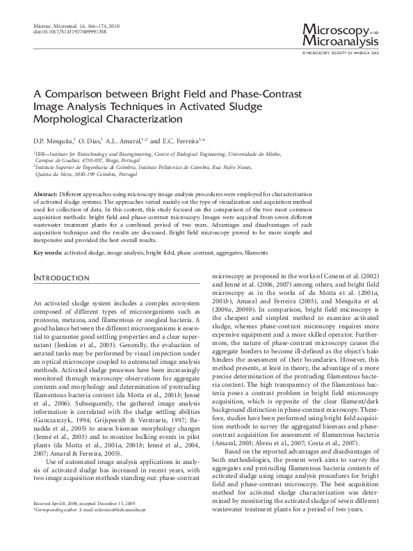 (PDF) A Comparison between bright field and phase-contrast image analysis techniques in ...