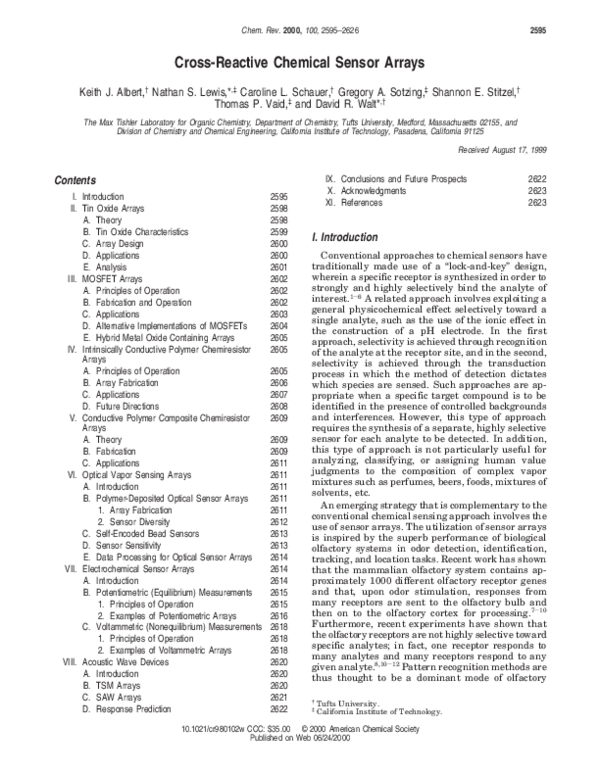 (PDF) Cross-reactive chemical sensor arrays