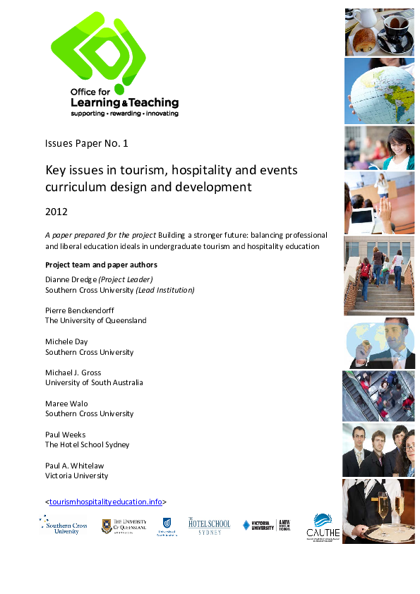 (PDF) Key issues in tourism, hospitality and events curriculum design ...