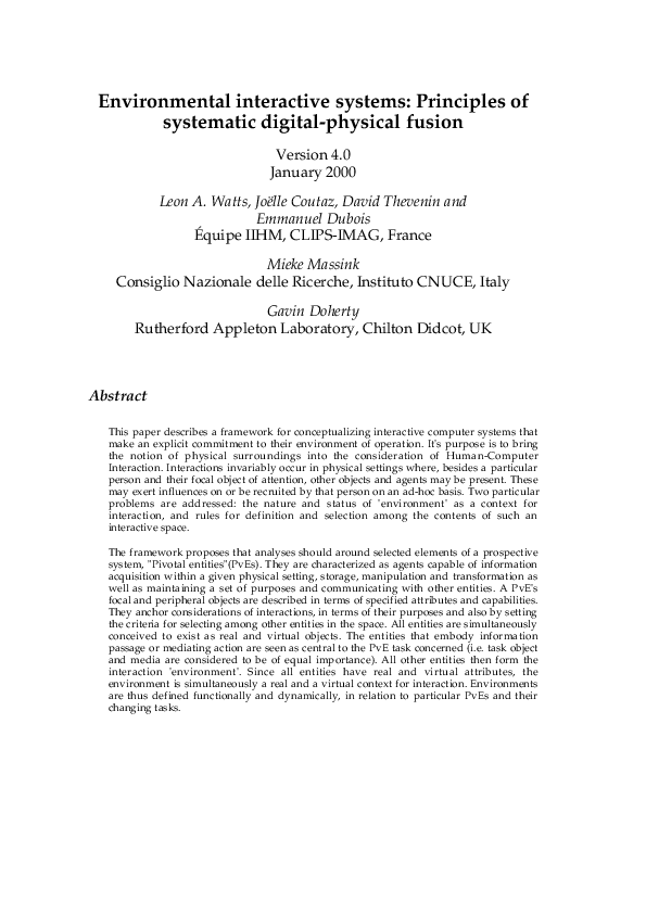 (PDF) Environmental interactive systems: Principles of systematic ...