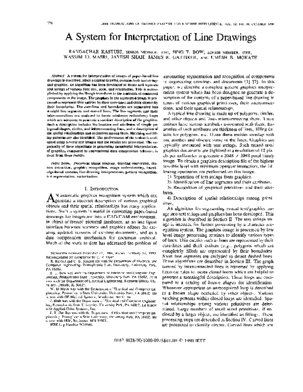 (PDF) A system for interpretation of line drawings