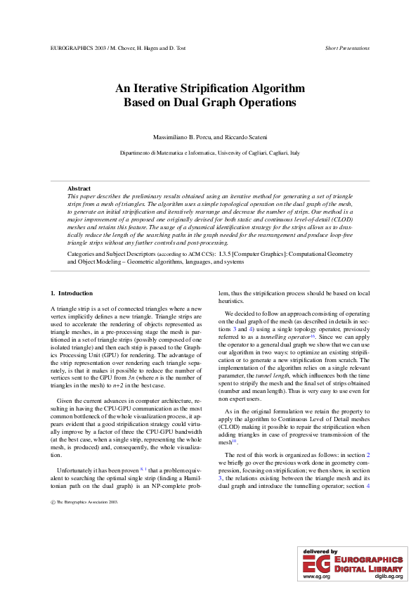 Pdf An Iterative Stripification Algorithm Based On Dual Graph Operations 0370