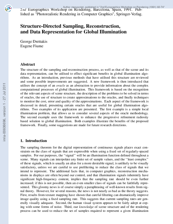 (PDF) Structure-directed Sampling, Reconstruction and Data-Representation for Global ...