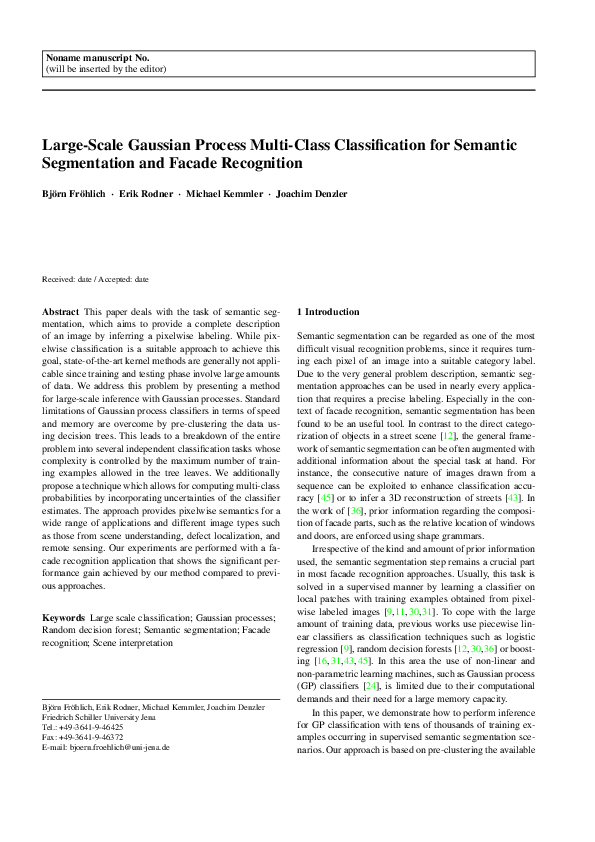 (PDF) Large-Scale Gaussian Process Multi-Class Classification for ... (PDF) Large-Scale Gaussian Process Multi-Class Classification for ...