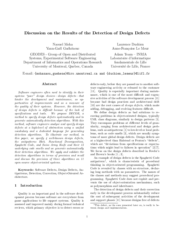 Design Defect Example