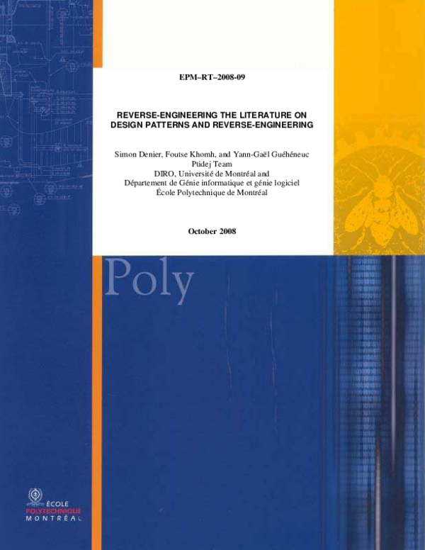 (PDF) Reverse-engineering the Literature on Design Patterns and Reverse ...