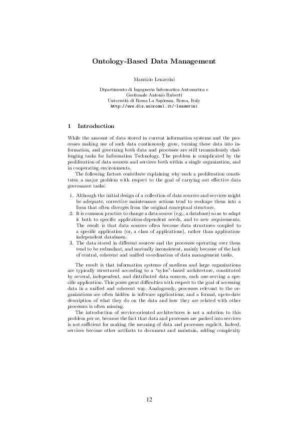 (PDF) Ontology-based data management