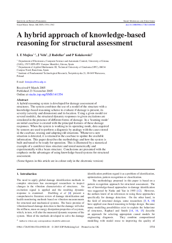 (PDF) A hybrid approach of knowledge-based reasoning for structural ...