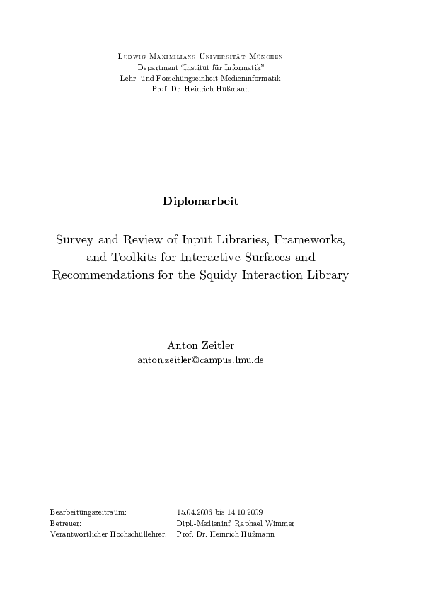 (PDF) Survey and Review of Input Libraries, Frameworks, and Toolkits ...