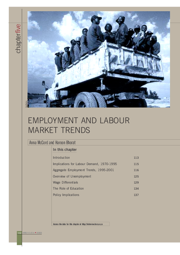 (PDF) Employment and labour market trends