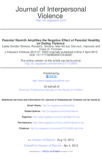 (PDF) Journal of Interpersonal