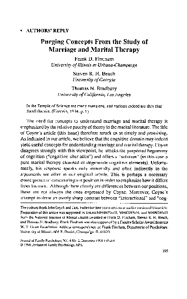 (PDF) Purging concepts from the study of marriage and marital therapy.