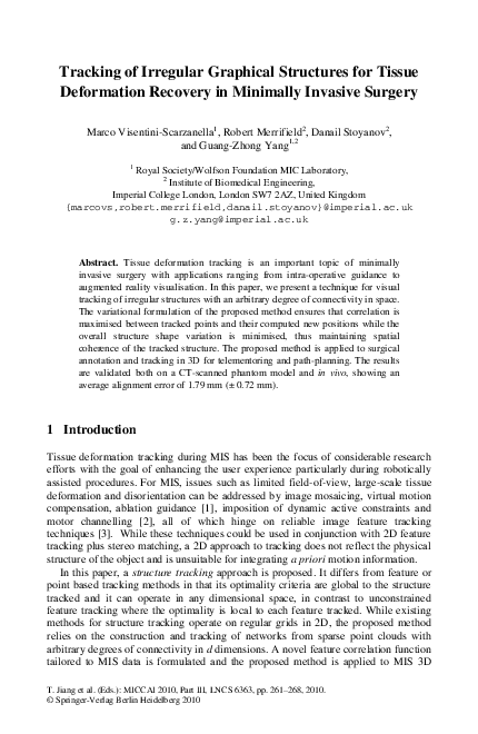 (PDF) Tracking of irregular graphical structures for tissue deformation ...
