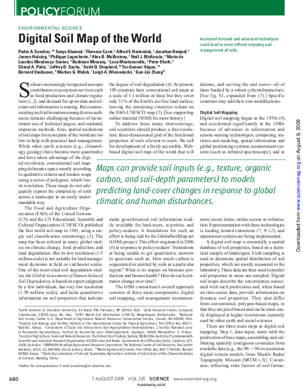 (PDF) Digital soil map of the world