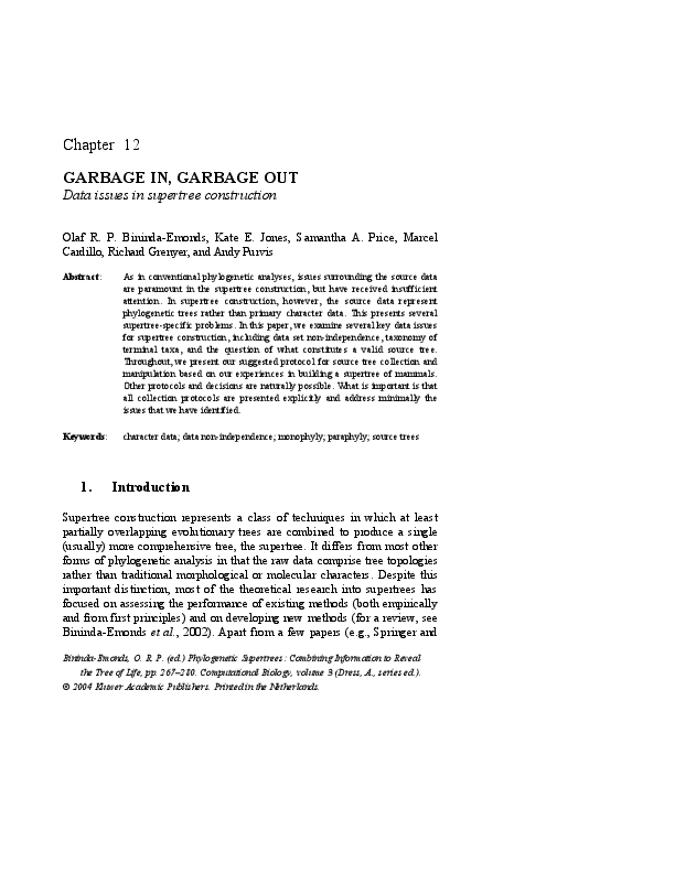 (PDF) Garbage in, garbage out