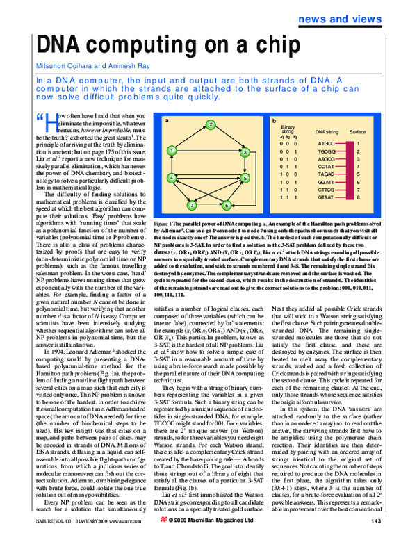 (PDF) DNA computing on a chip