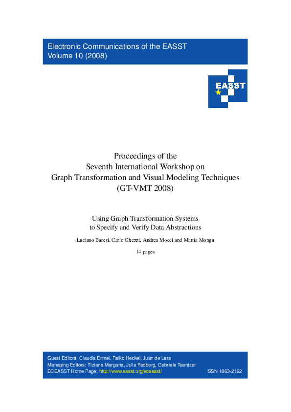 Pdf Using Graph Transformation Systems To Specify And Verify Data Abstractions Luciano