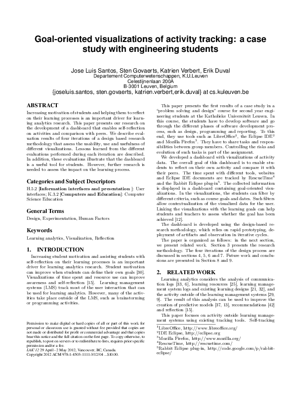 (PDF) Goal-oriented visualizations of activity tracking: a case study ...