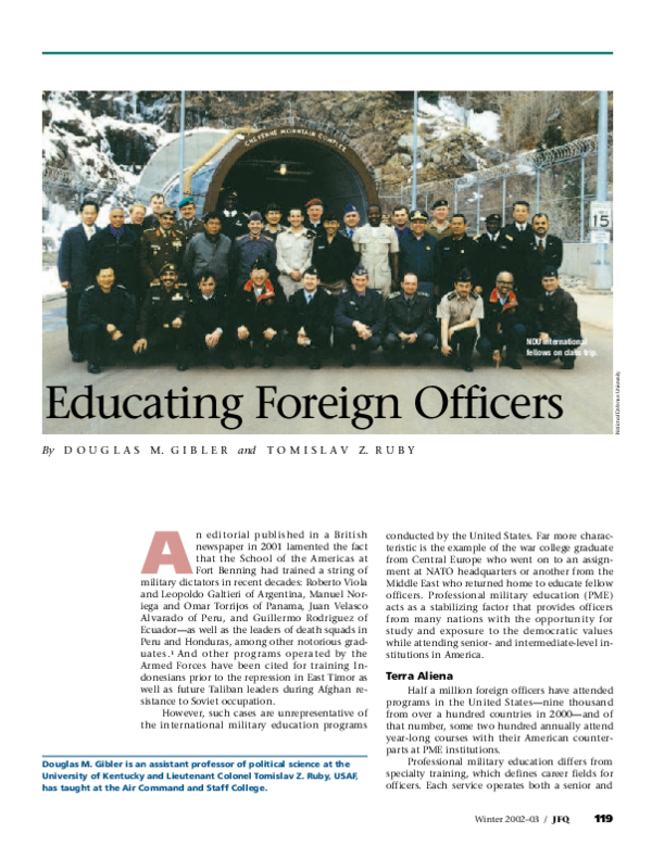(PDF) Educating Foreign Officers