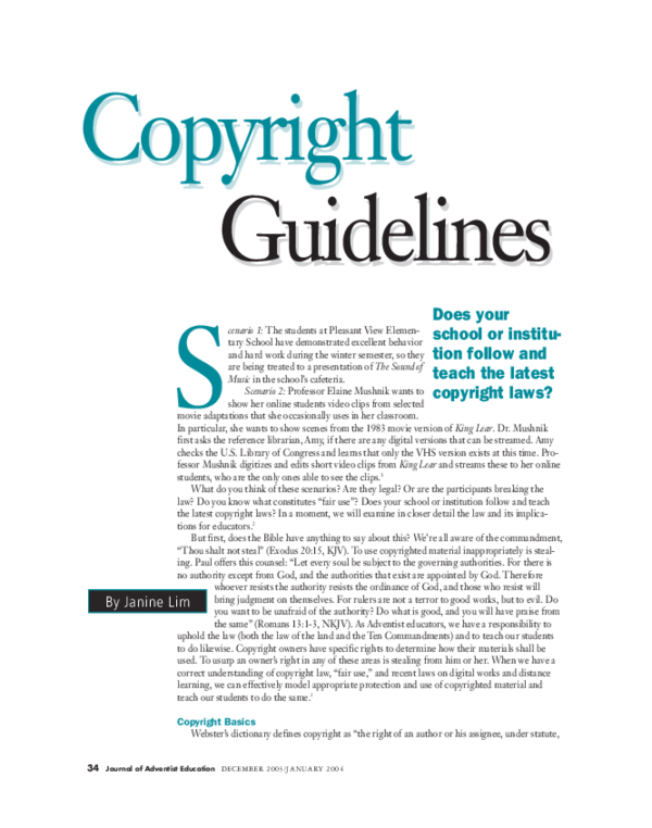(PDF) Copyright Guidelines