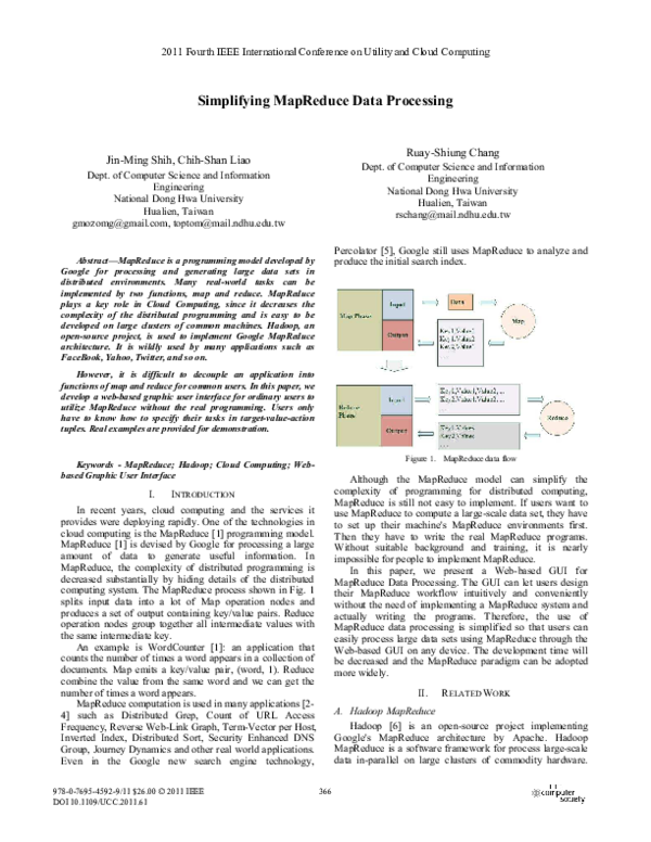 (PDF) Simplifying MapReduce Data Processing