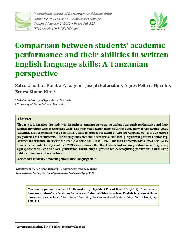(PDF) Comparison between students’ academic performance and their ...