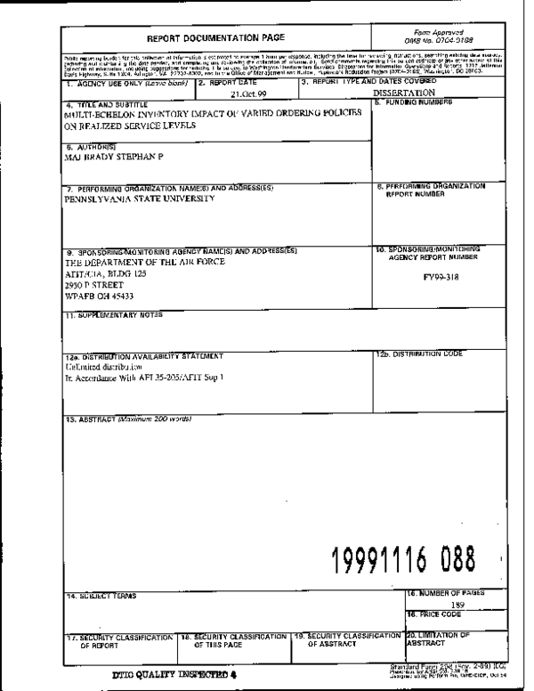 (PDF) Multi-Echelon Inventory Impact of Varied Ordering Policies on ...