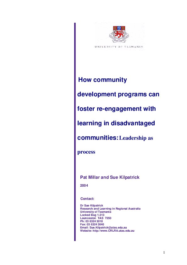 (PDF) Pat Millar and Sue Kilpatrick