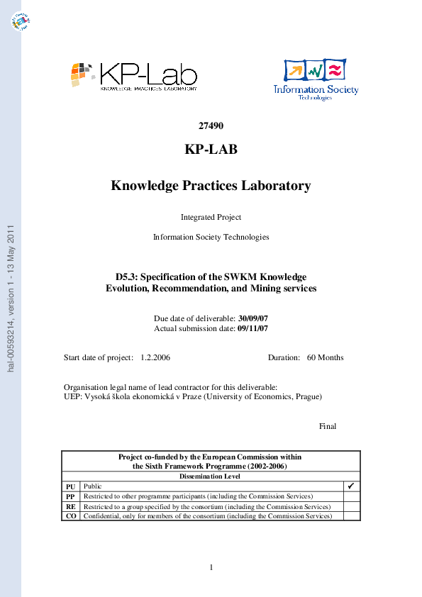 (PDF) SWKM Evolution: Knowledge Mediator and Matchmaker