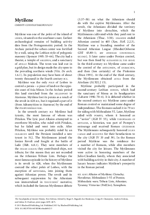 (PDF) Mytilene