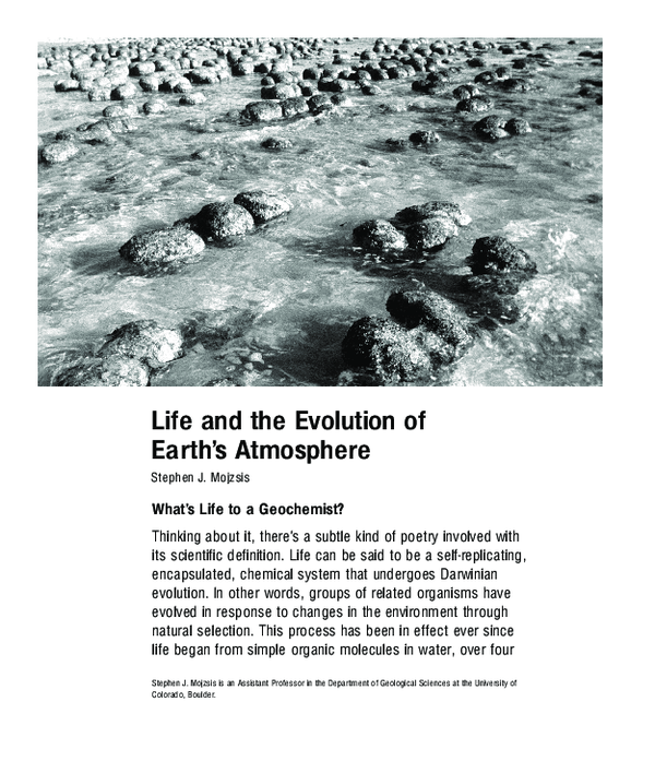 (PDF) Evolution of Earth Atmosphere