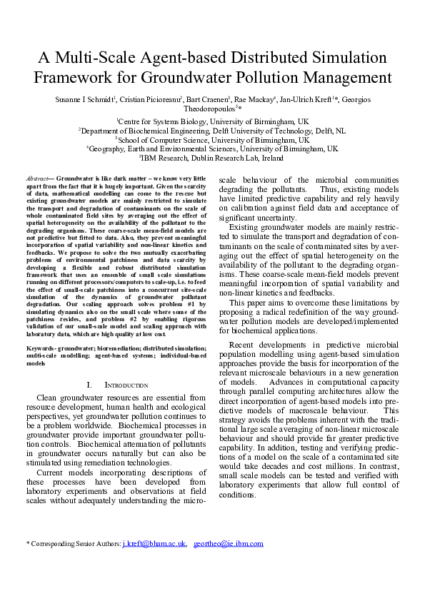(DOC) A multi-scale agent-based distributed simulation framework for groundwater pollution ...