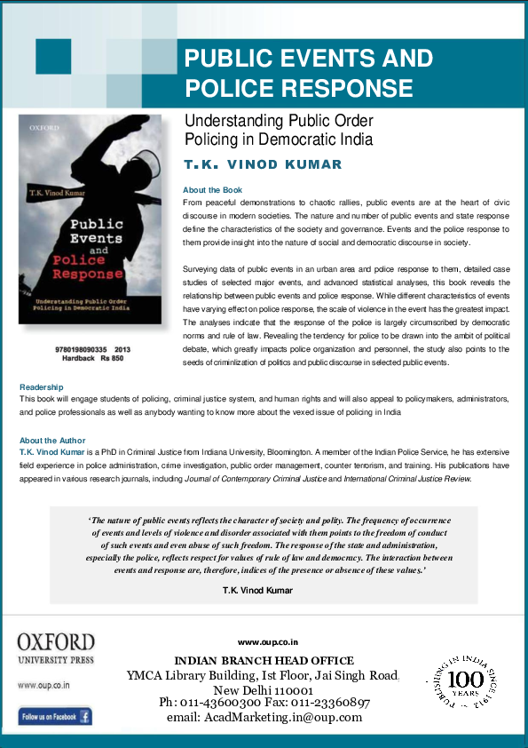 (PDF) Public Events and Police Response. Understanding Public Order ...