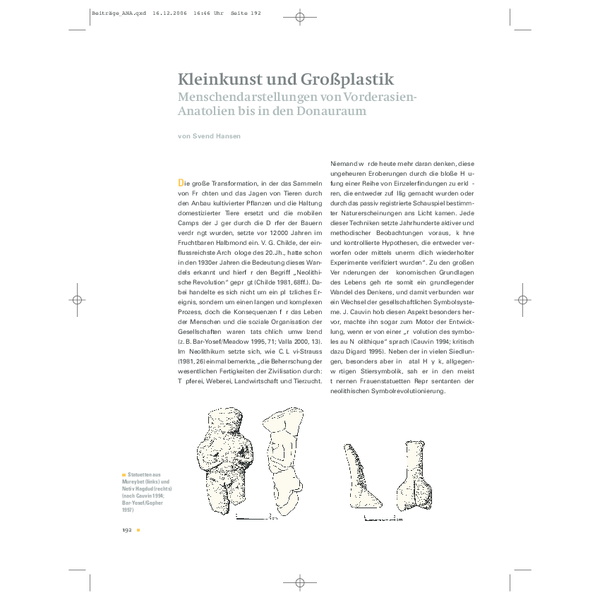 (PDF) Kleinkunst und Großplastik. Menschendarstellungen von Vorderasien ...