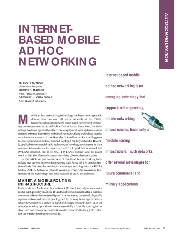 Pdf Internet Based Mobile Ad Hoc Networking