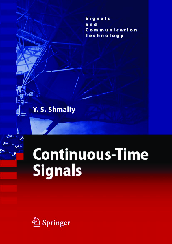 (PDF) Continuous-Time Signals