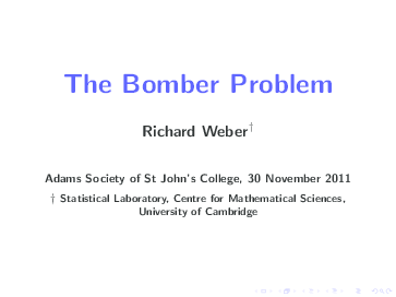 (PDF) The bomber problem